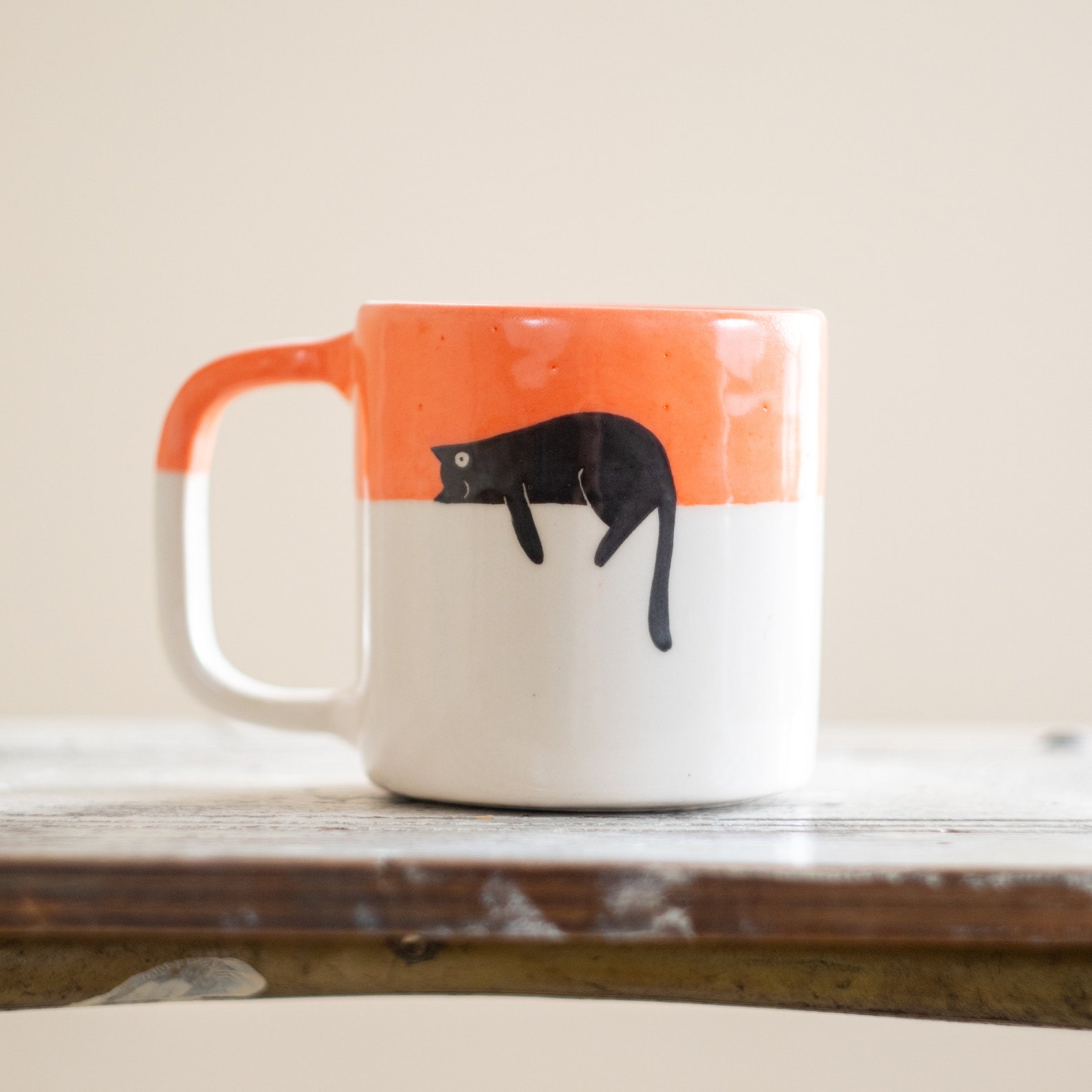 Lazy Cat Coffee Mug - Funny and Cute Ceramic Cup for Cat Lovers - Etsy