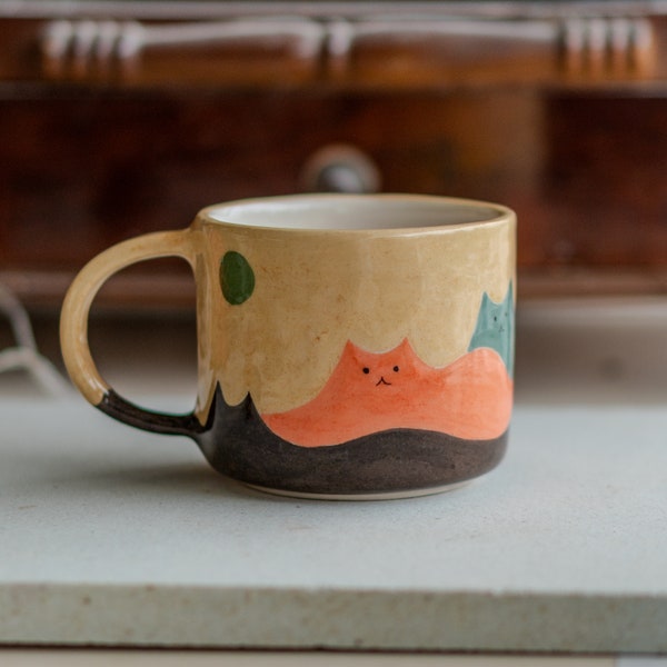 Cat mug - Etsy