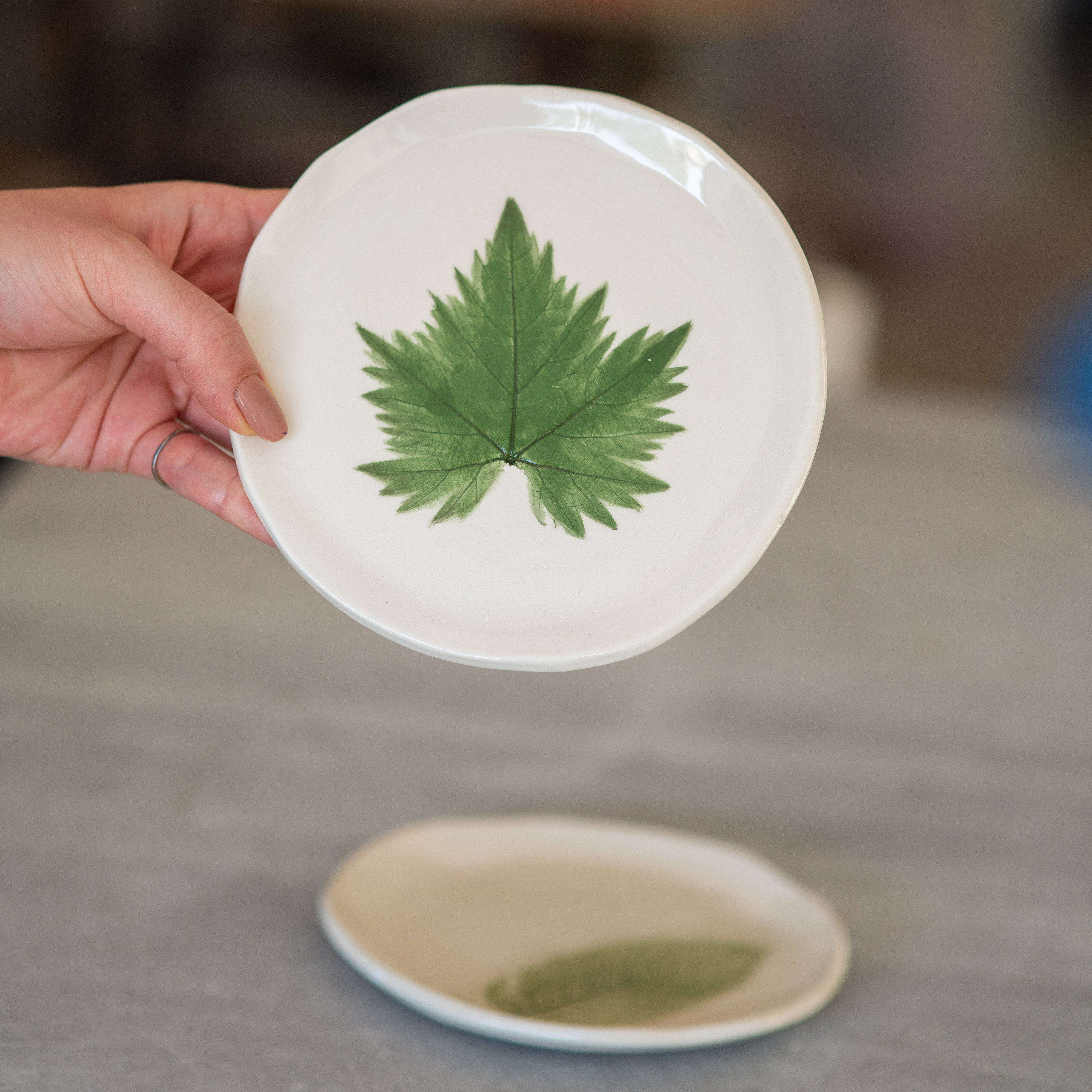 Leaves Plates, Handmade Dinnerware, Nature Theme Decorative Dishes ...