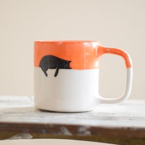 Lazy Cat Coffee Mug - Funny and Cute Ceramic Cup for Cat Lovers - Etsy