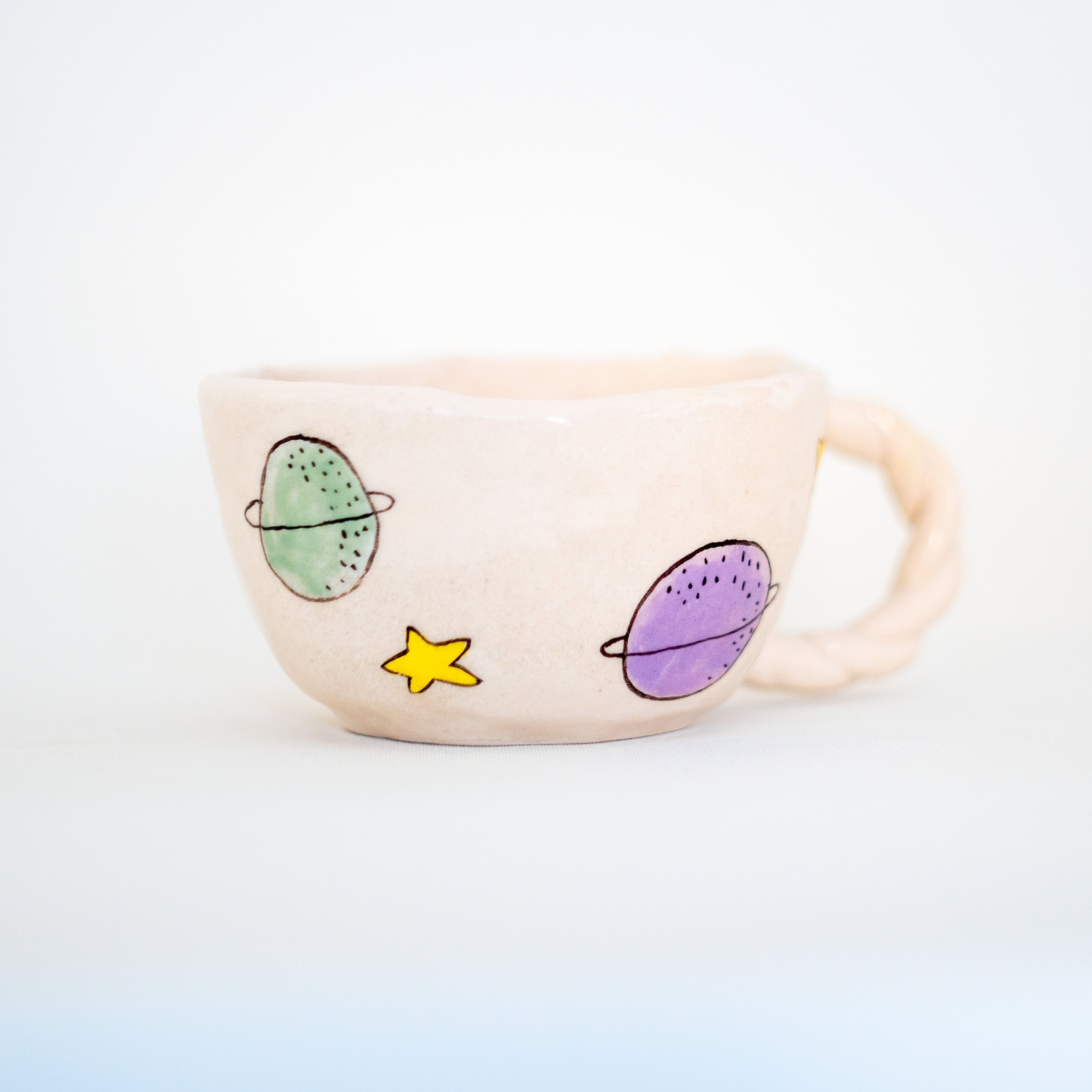 Space Theme Coffee Mug / Space Figures Coffee Mug / Handmade - Etsy