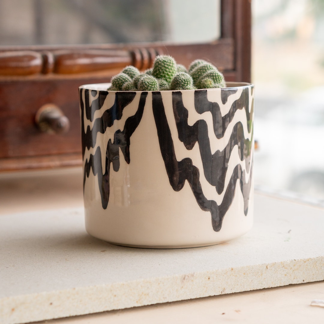 Unique Flower Pot - Ceramic Indoor Planter, Unique Home Decor, Cute ...