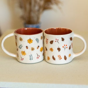 Fall Mug Set, Pumpkin Spice Mug, Handmade Ceramic Mug Set | Set of 2 - Etsy