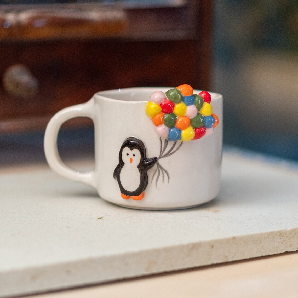 Cute Coffee Mug - Handmade Pottery, Cute Penguin, Unique Holiday Gift ...