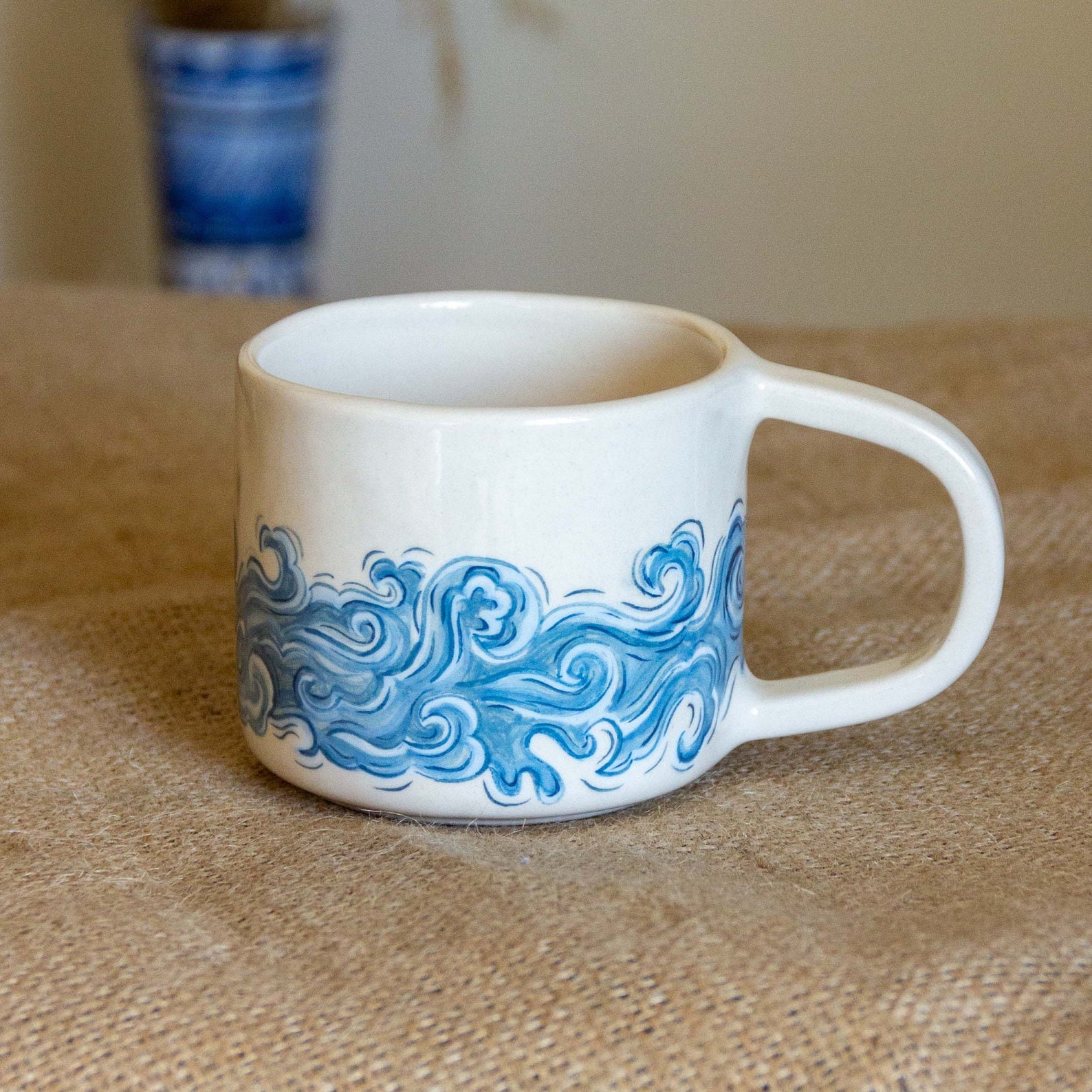 Nautical Decor Coffee Mug, Ceramic Mug, Handmade Pottery Mug - Etsy
