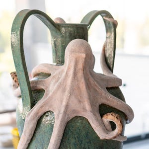 Octopus Pot - Large Vase, Octopus Pottery Living Room Decor, Ancient ...