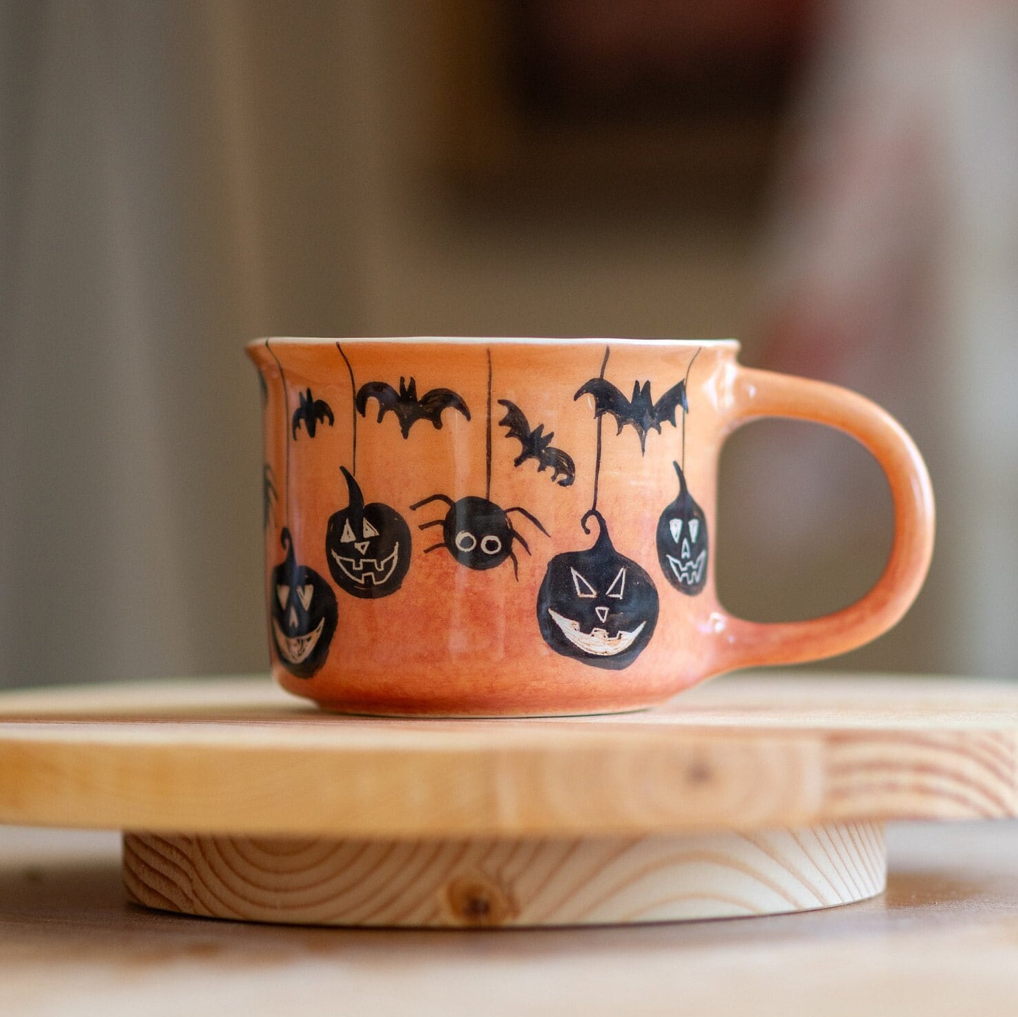 Halloween Mug, Handmade Halloween Gift, Pumpkin Mug - Etsy