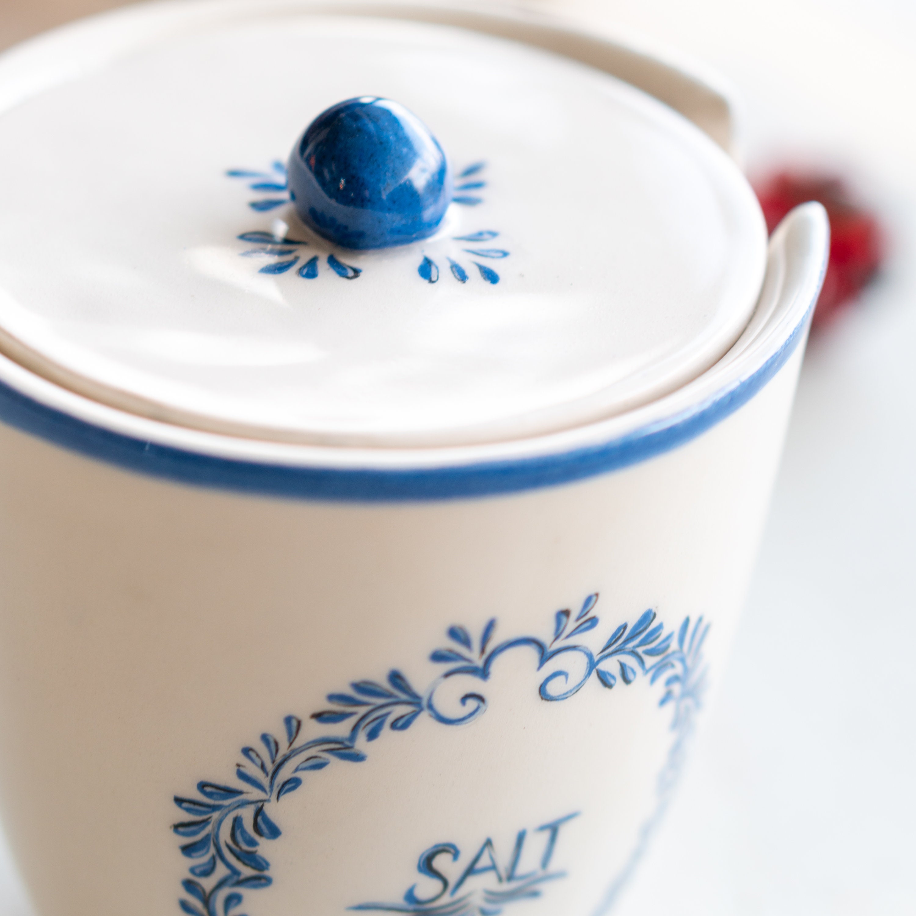 Jar With Lid - Salt Sugar Coffee Jar, Handmade Vintage Jar Set, Salt ...