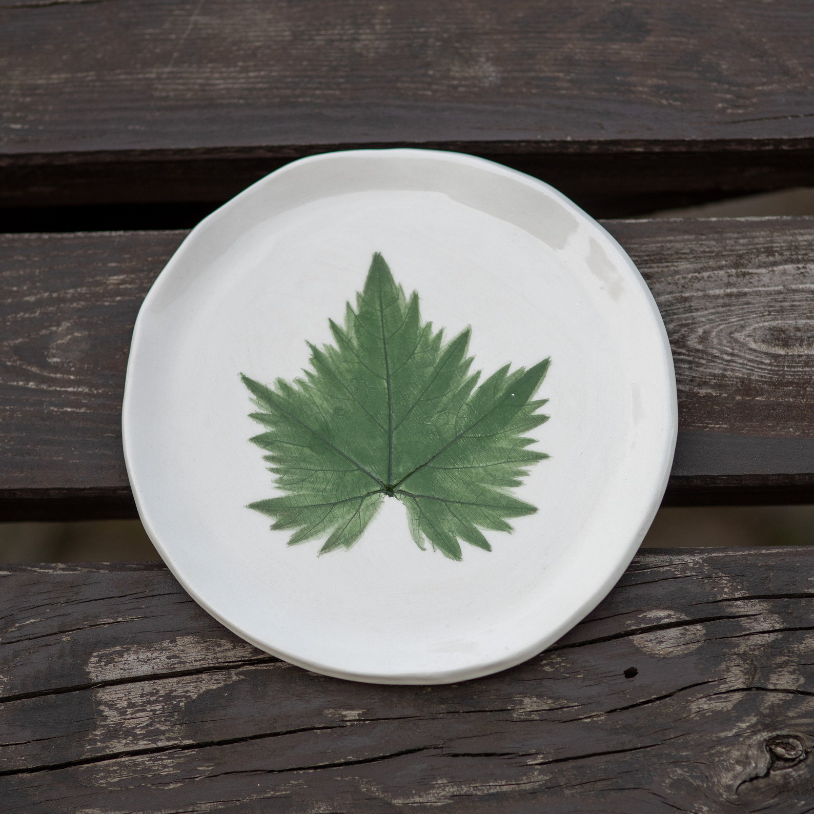 Leaves Plates, Handmade Dinnerware, Nature Theme Decorative Dishes ...