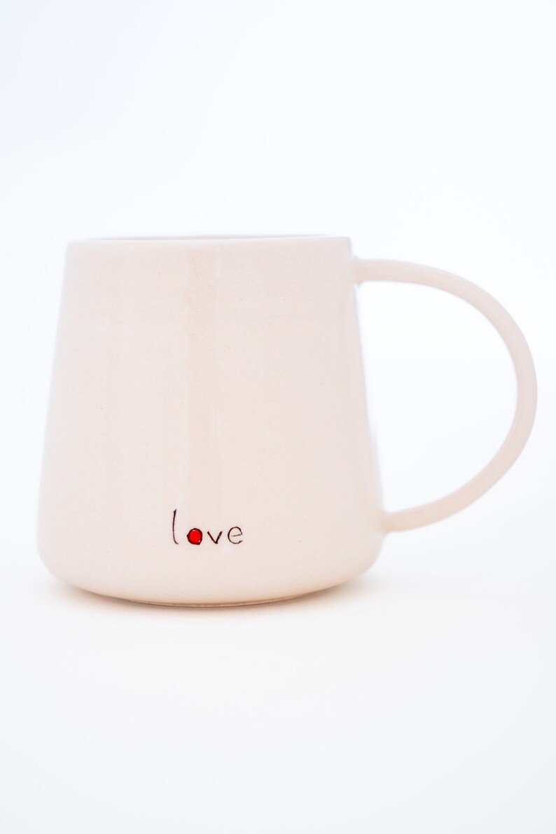 Calligraphy Love Word Coffee Mug / Calligraphy Art Designed Pottery ...