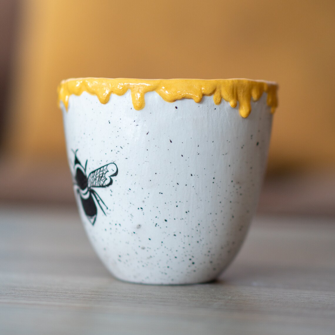 Pottery Mug - Honey and Bee, Ceramic Coffee Mug, Beehive Mug, Handmade ...