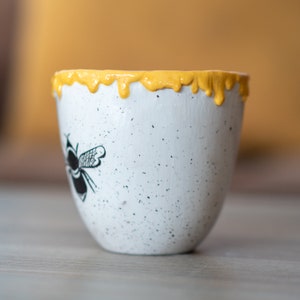 Pottery Mug - Honey and Bee, Ceramic Coffee Mug, Beehive Mug, Handmade ...