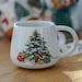Christmas Mug – Cute Snowman, Handmade Ceramic Coffee Mug, Cozy Winter ...