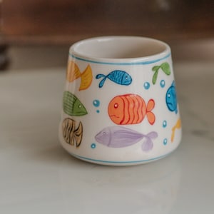 Fish Mug - Cute Handmade Mug, Pottery Coffee Mug, Sea Decorated Mug - Etsy