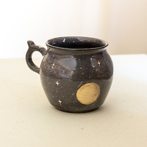 Moon and Sky Coffee Mug, Handmade Ceramic Mug Night Sky Celestial Mug ...
