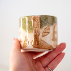 House Coffee Mug | Vintage House Decorated Coffee Cup | Large Handmade ...