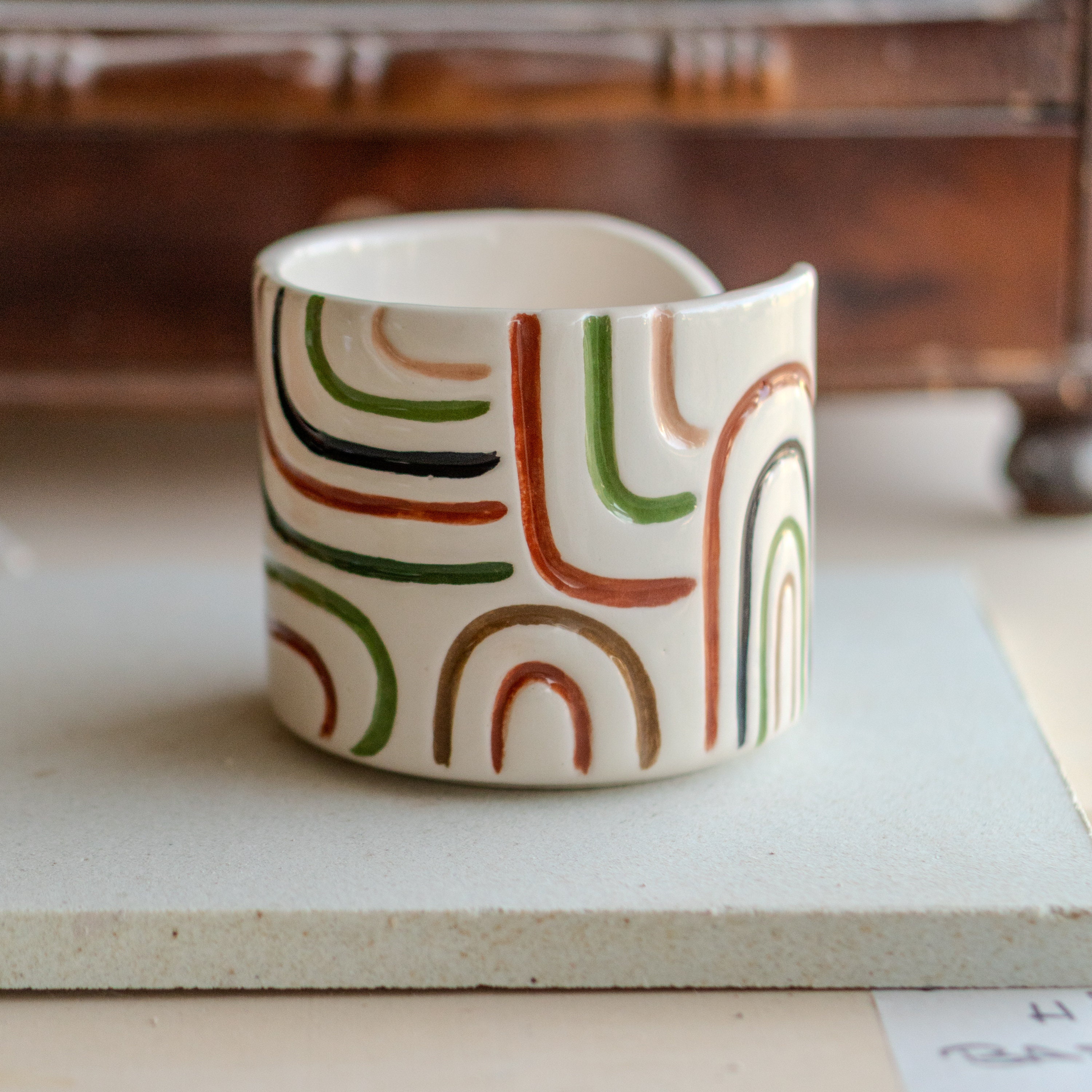 Paper Towel Holder - Ceramic Towel Rack, Handmade Ceramic Paper Roll ...