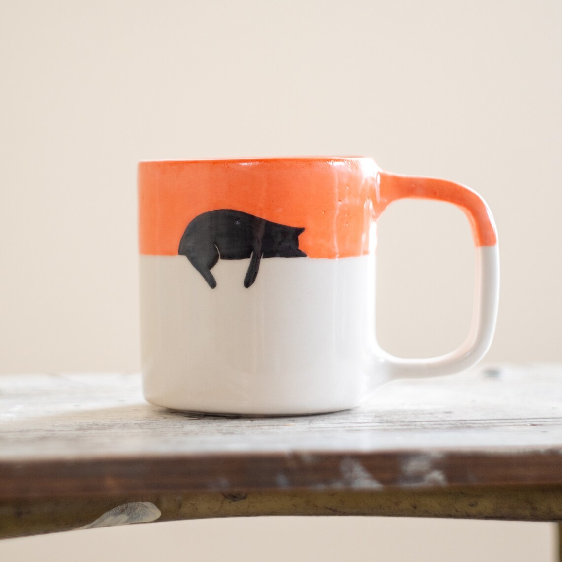 Lazy Cat Coffee Mug - Funny and Cute Ceramic Cup for Cat Lovers - Etsy