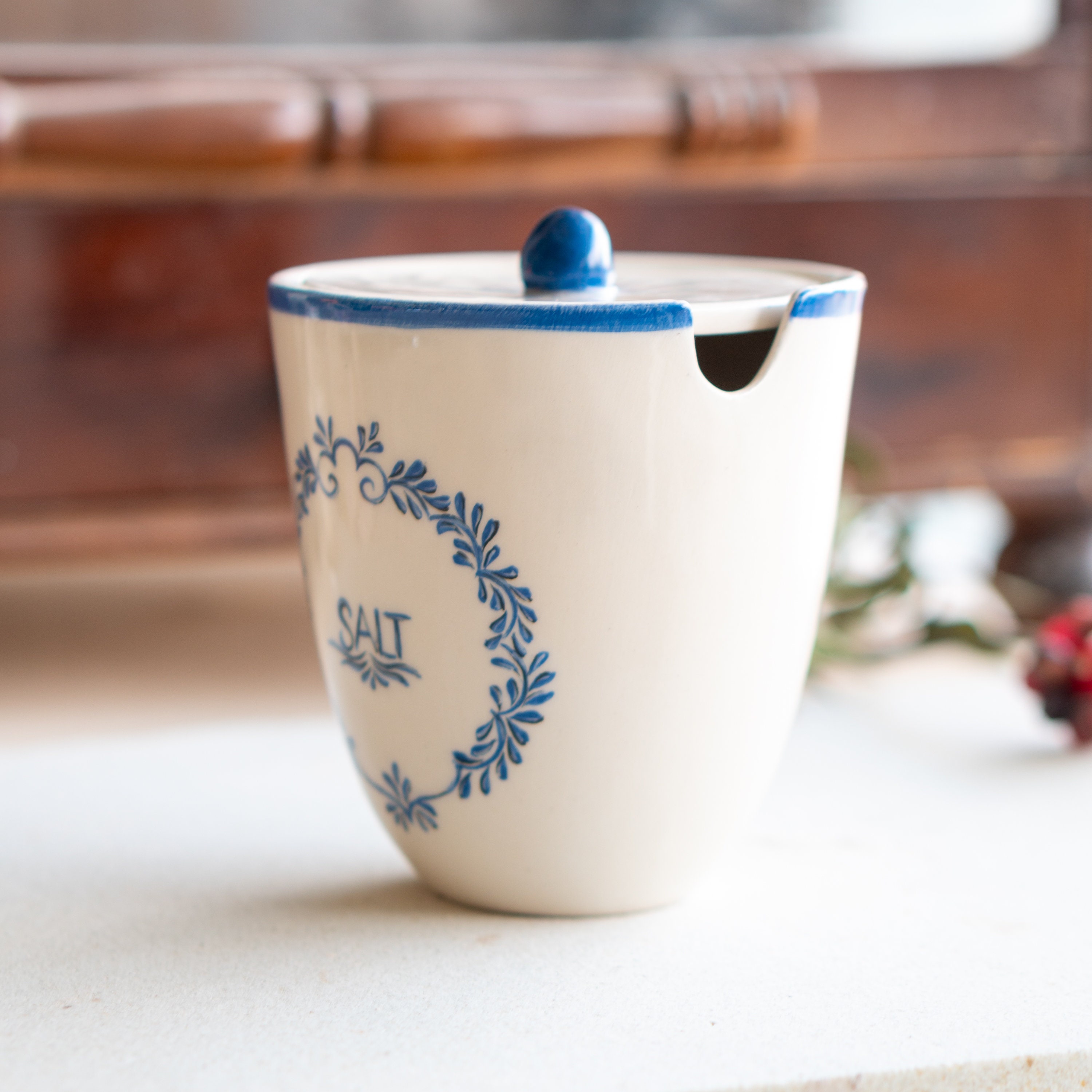Jar With Lid - Salt Sugar Coffee Jar, Handmade Vintage Jar Set, Salt ...
