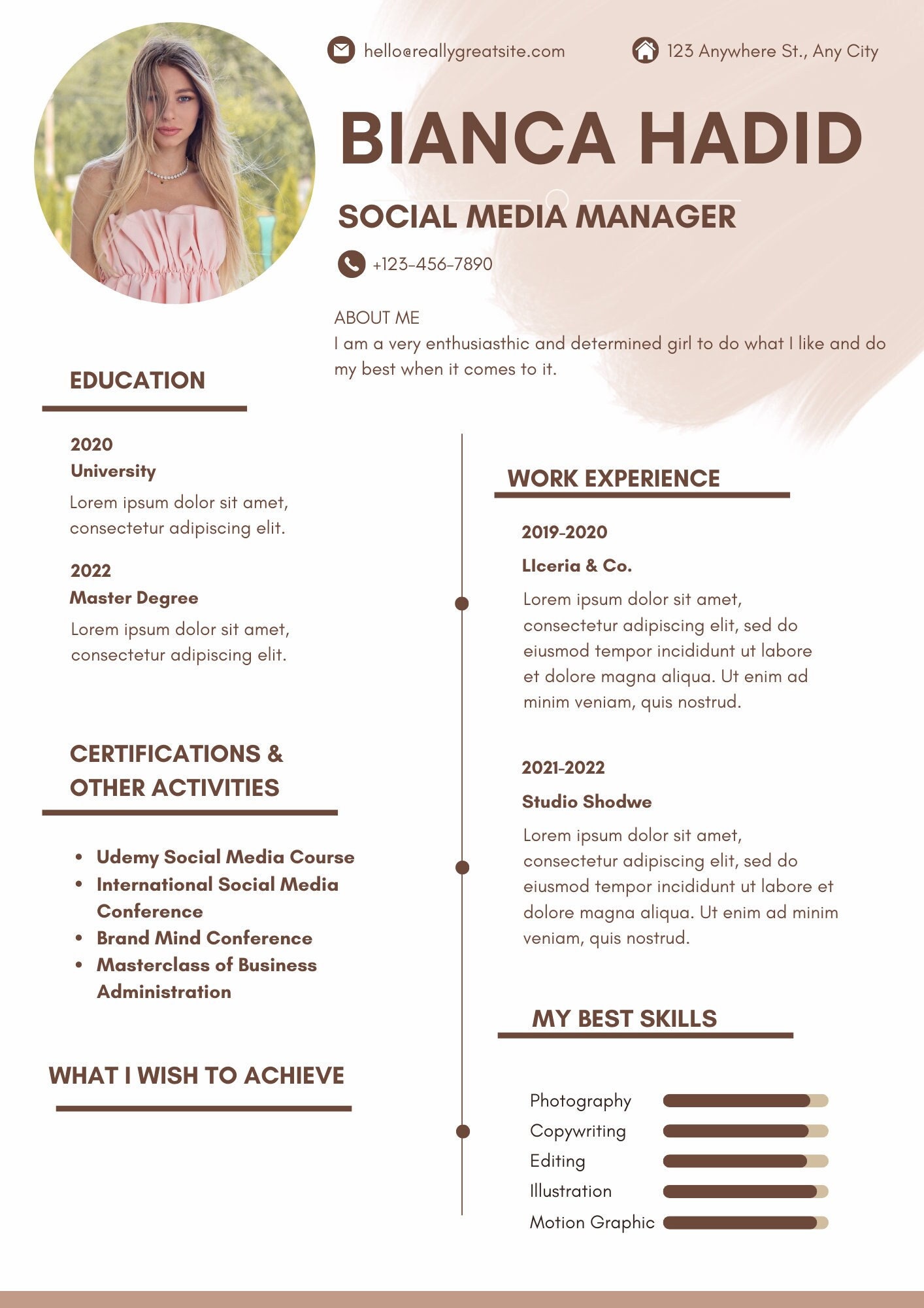 Resume Template for Girls - Etsy