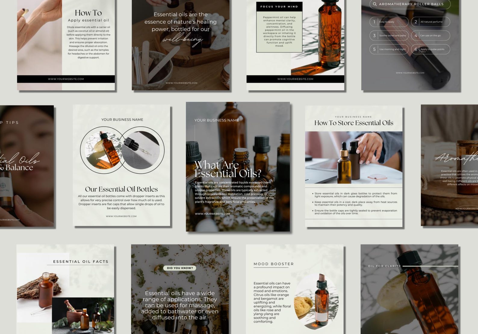 Aromatherapy Instagram Templates, Essential Oil Instagram Post ...