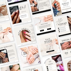 Nail Tech Instagram Post Template Nail Technician Business - Etsy