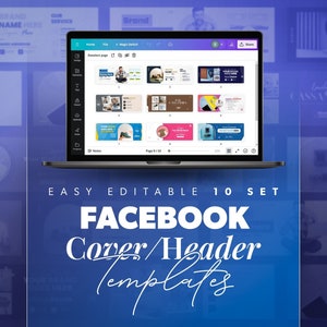 Facebook Cover Templates, Facebook Profile Banner Templates, Editable ...