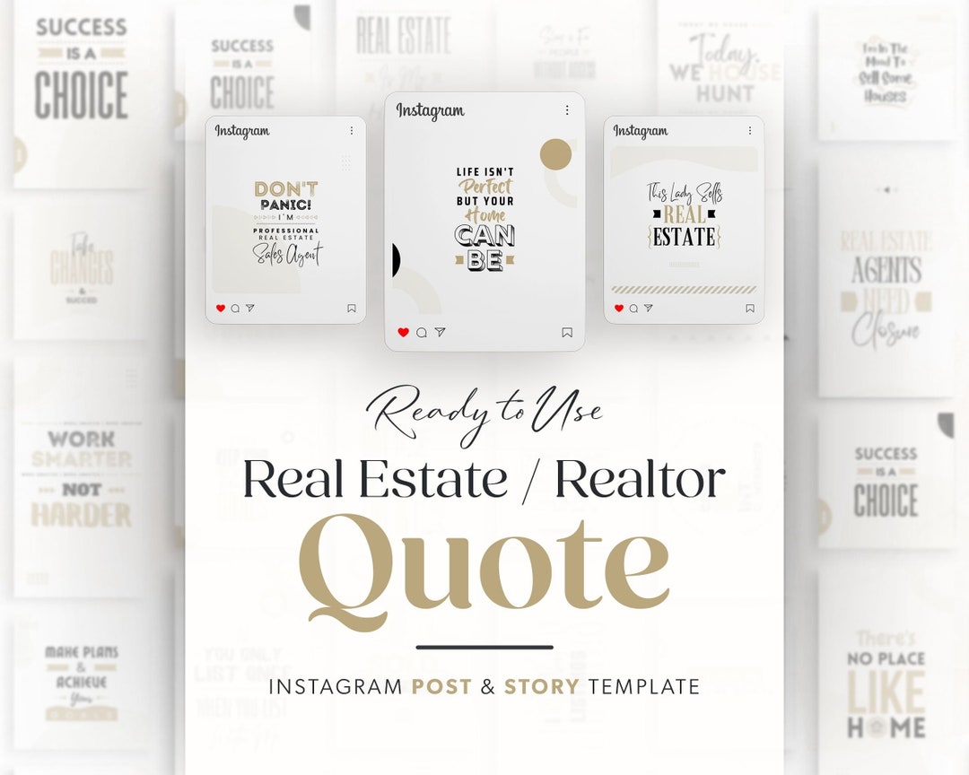 200 Real Estate Quotes: Instagram Templates for Realtors (canva) - Etsy