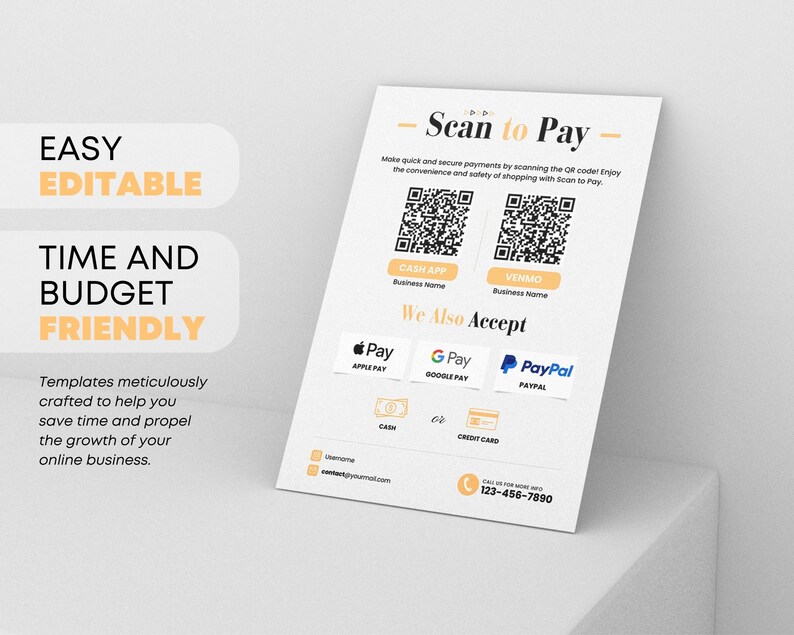 Price List Template, Scan-to-pay Template, DIY Flyer Template, Pricing ...