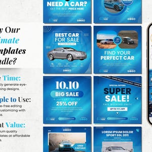 Car Sale Instagram Templates, Automotive Canva Templates - Etsy