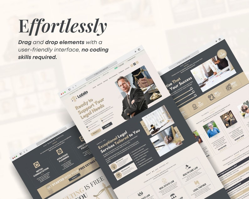 Canva Website Template for Lawyer, Law Firm Website Template, Landing ...