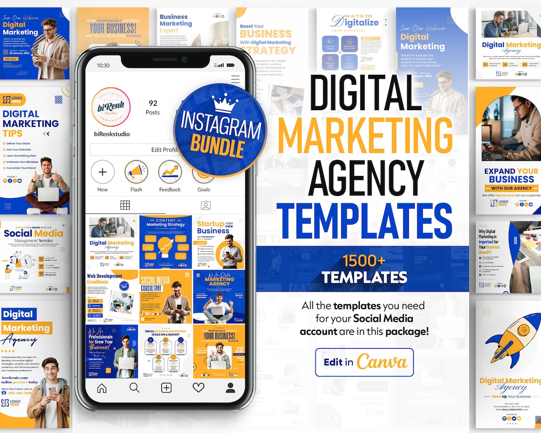 1500+ Templates for Digital Marketing Agency, All-in-one Bundle, Canva ...