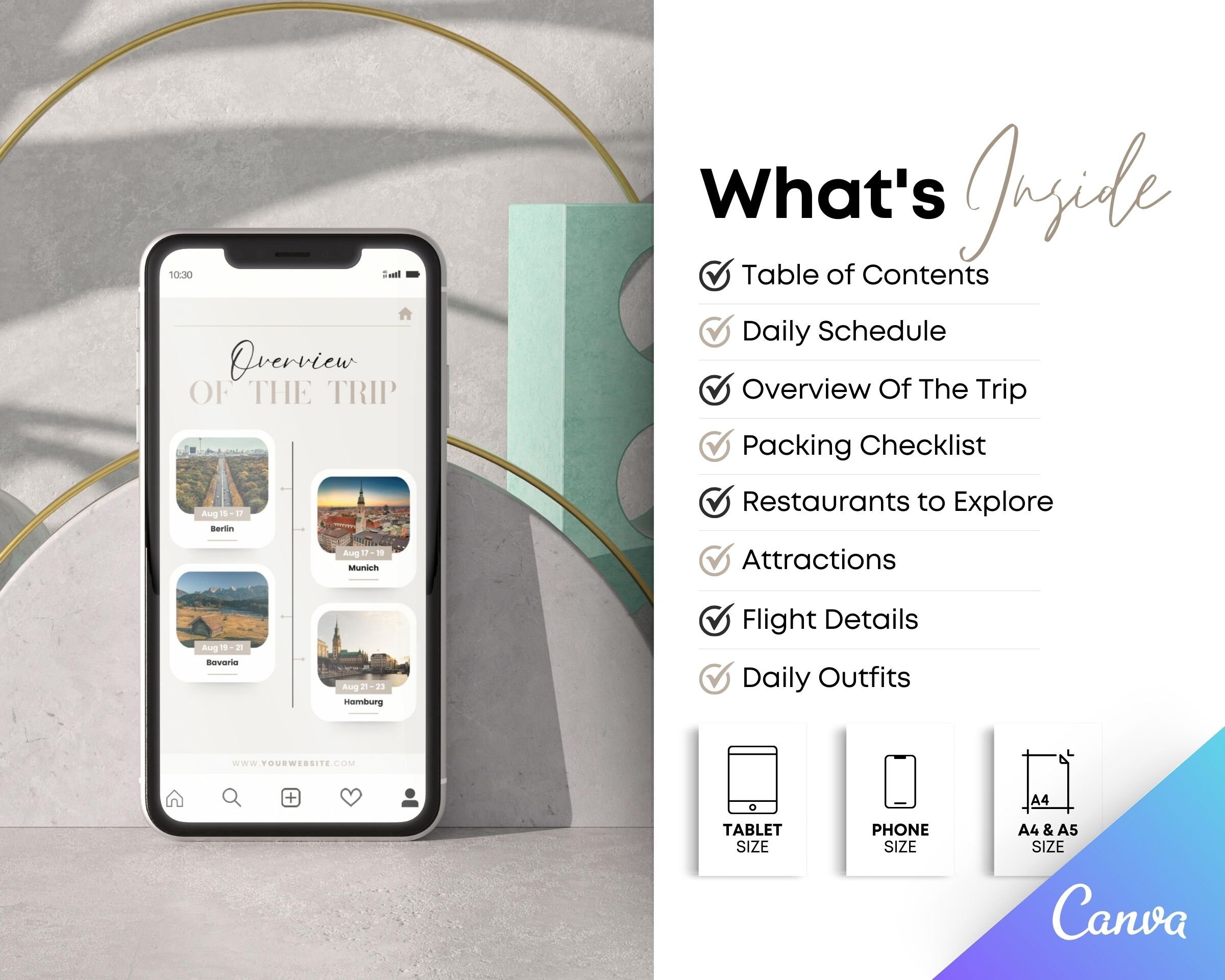 Germany Travel Itinerary Templates, Travel Planner, Travel Agency ...