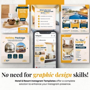 Hotel Instagram Templates, Hotel & Resort Marketing Templates, Post ...