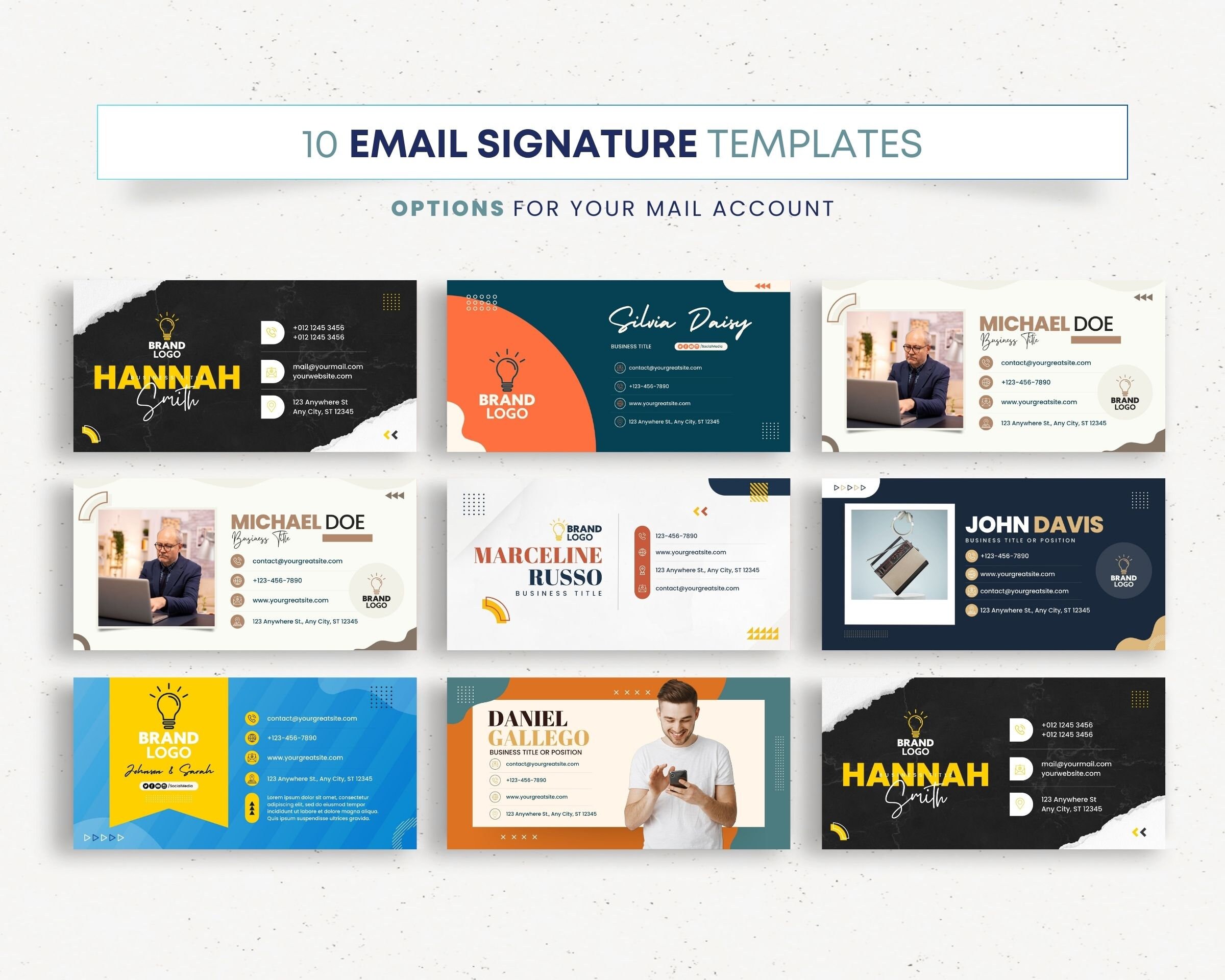 Professional Email Signature Templates, Modern Email Signature Template ...