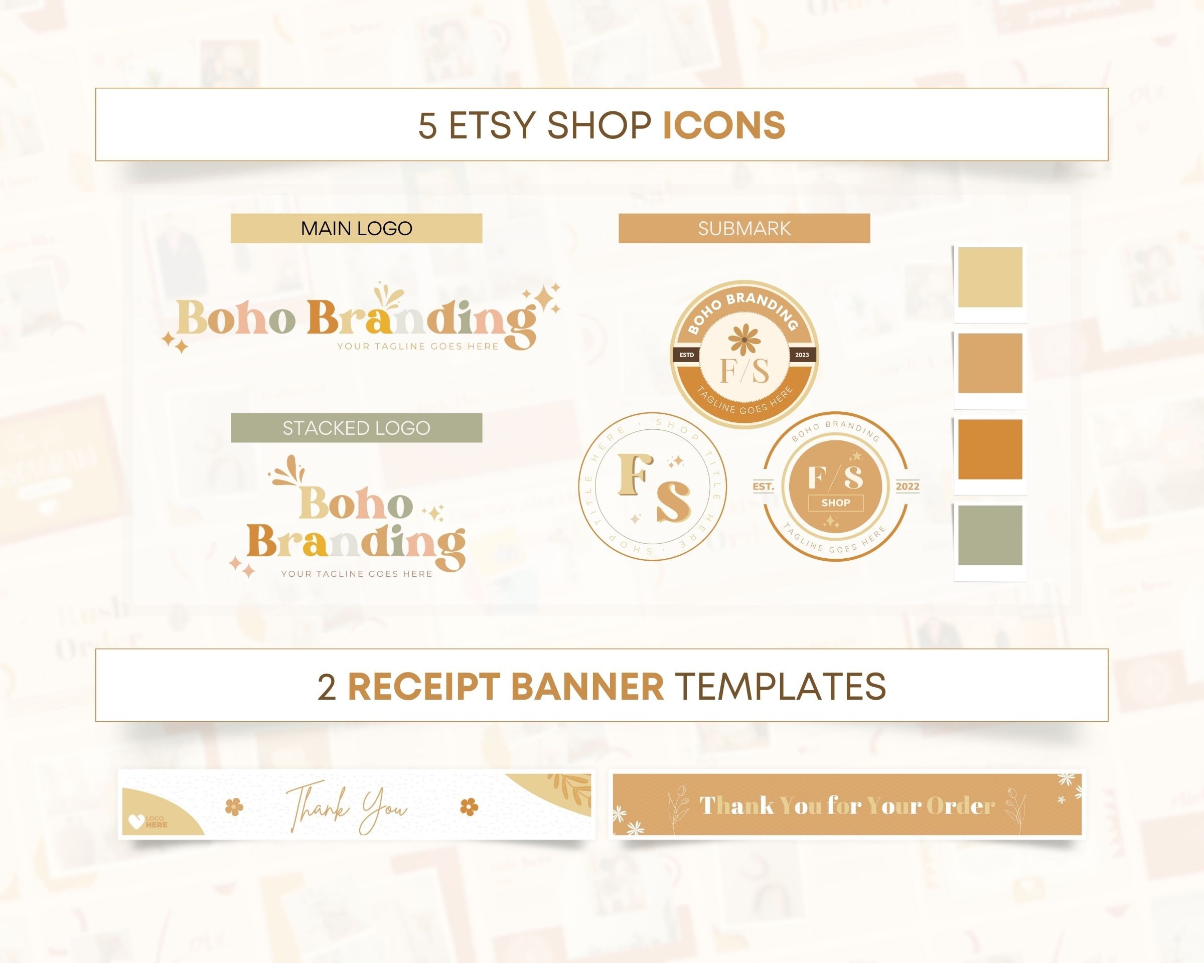 Etsy Shop Banner Templates, Etsy Branding Kit, Mockup Templates ...