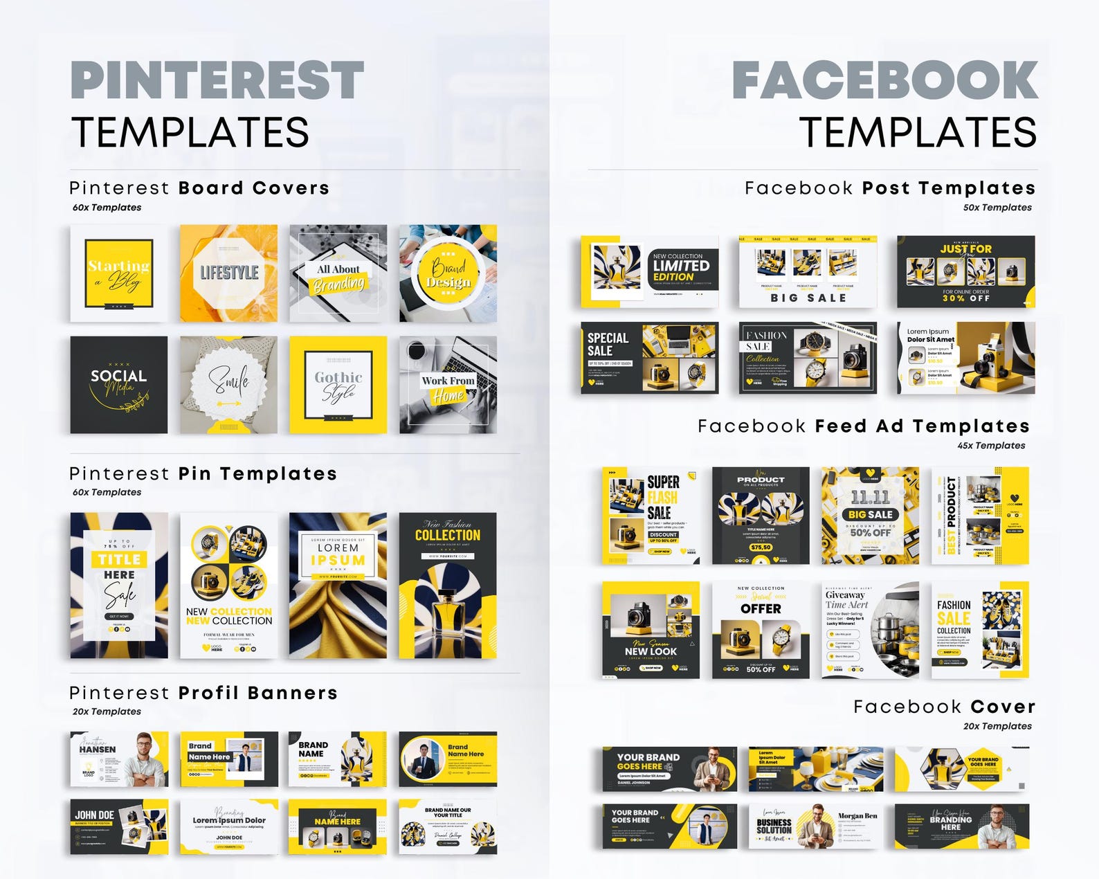 1250 Branding Templates: All-in-one Business Marketing Kit, Canva ...