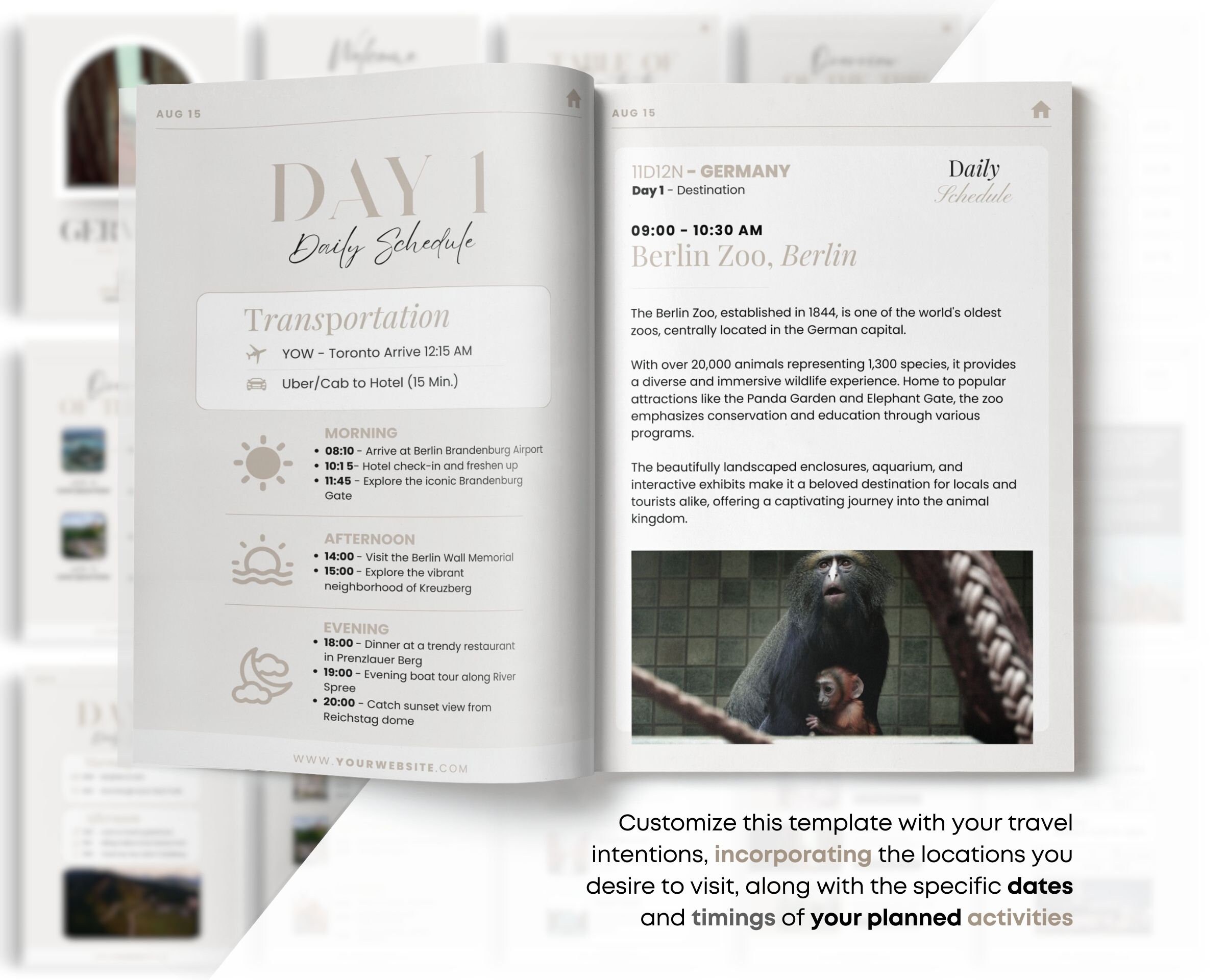 Germany Travel Itinerary Templates, Travel Planner, Travel Agency ...