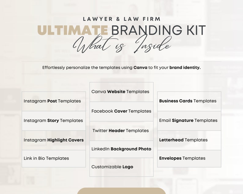 Law Firm Branding Kit: Social Media, Logos, Letterhead - Canva ...