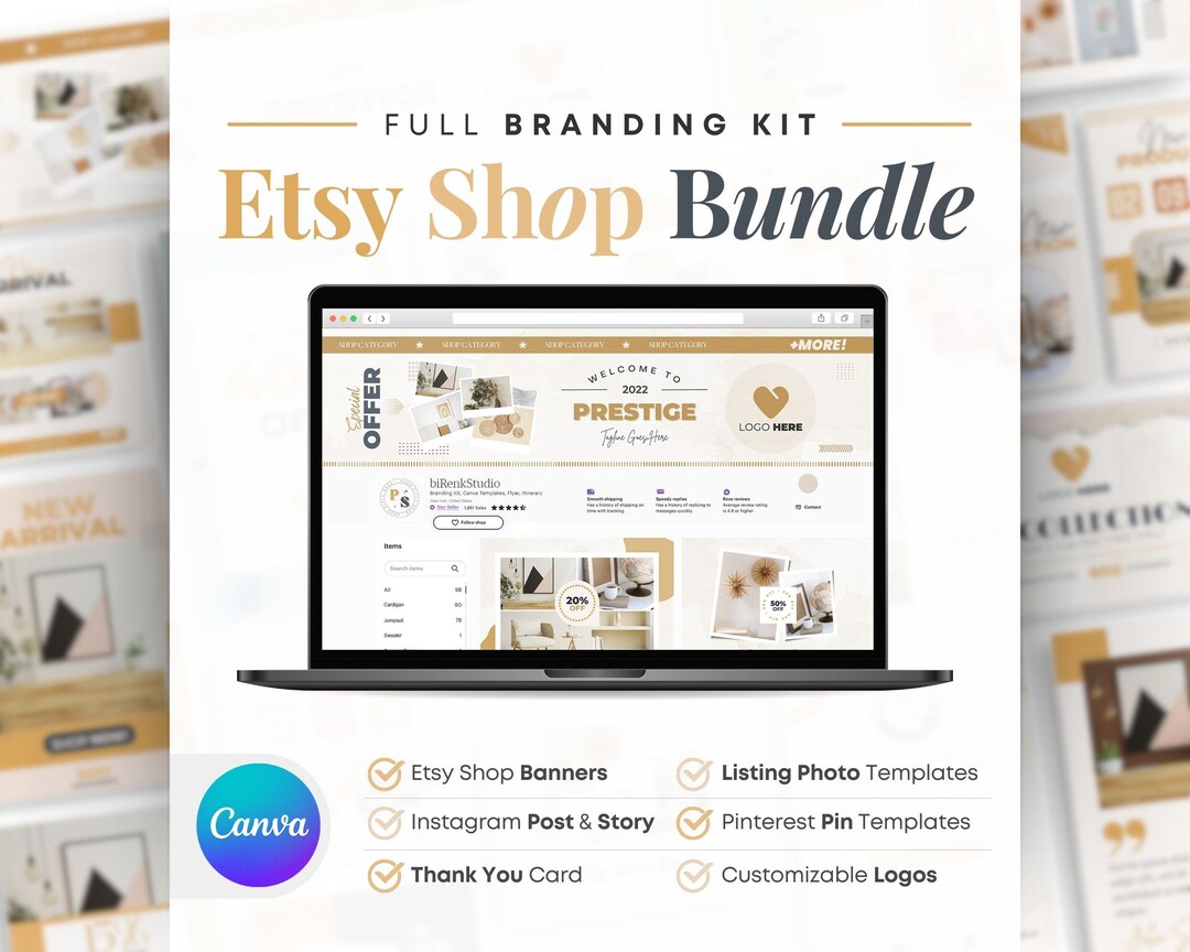 Etsy Shop Kit, Etsy Shop Banner Templates, Etsy Starter Pack, Ultimate ...