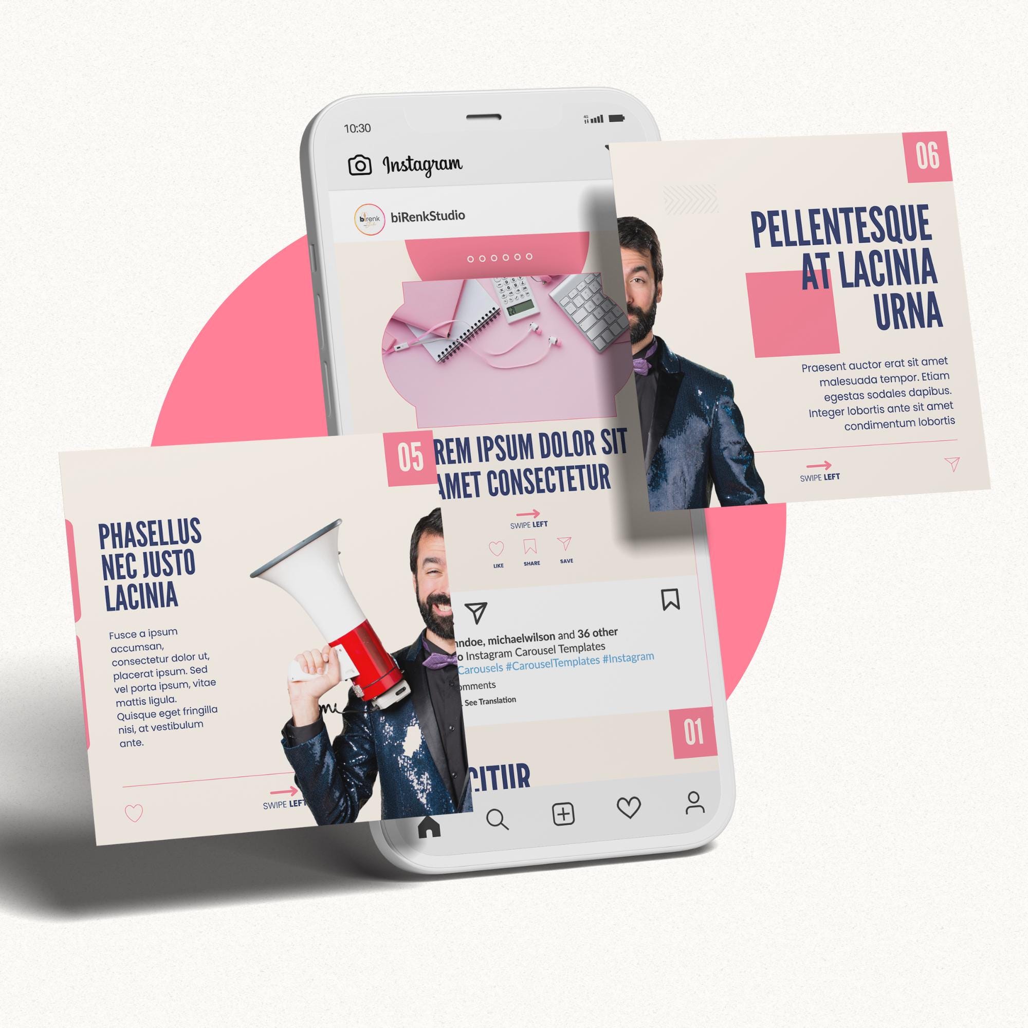 Instagram Carousel Templates: 81 Slide Posts, Canva Editable (digital ...