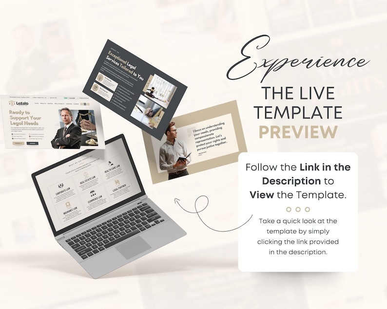 Canva Website Template for Lawyer, Law Firm Website Template, Landing ...