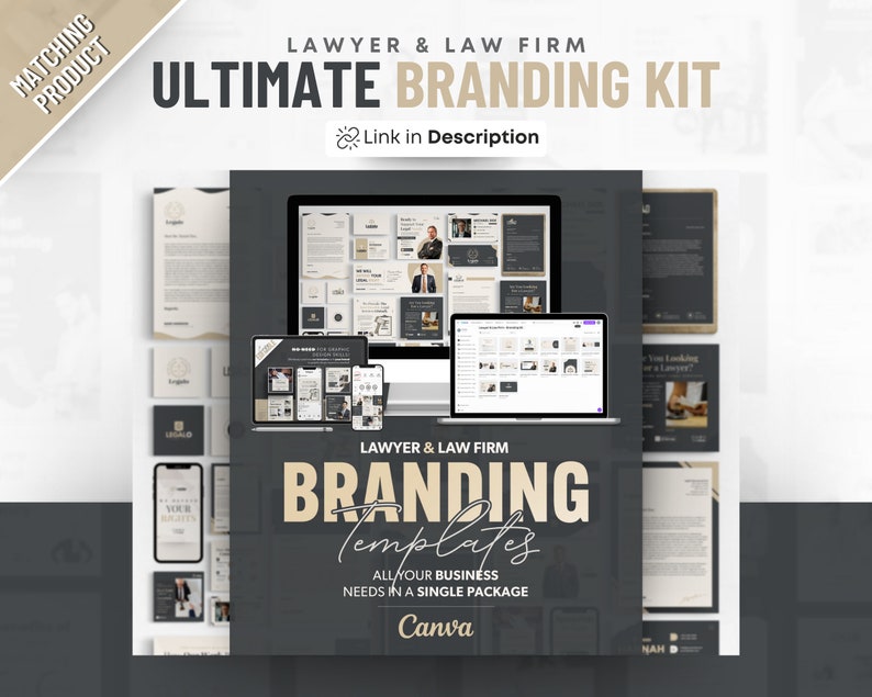 Canva Website Template for Lawyer, Law Firm Website Template, Landing ...