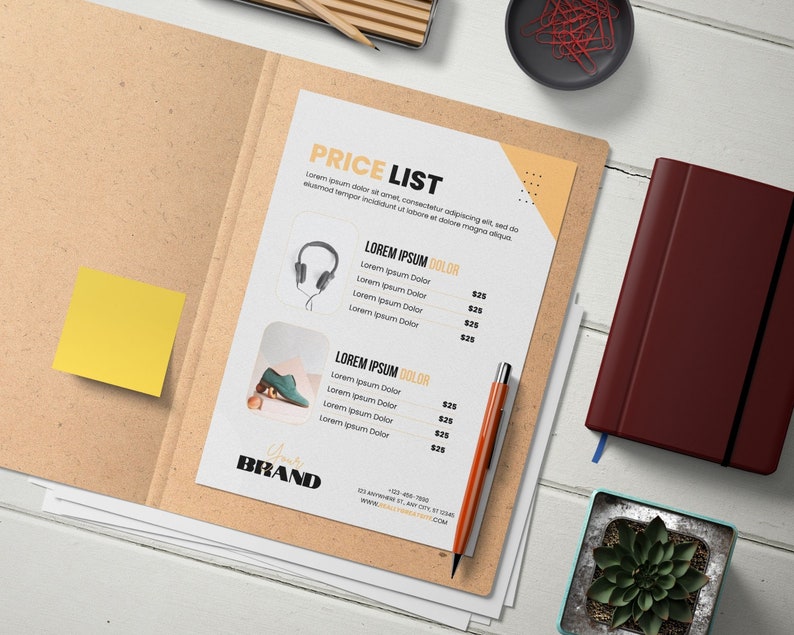 Price List Template, Scan-to-pay Template, DIY Flyer Template, Pricing ...