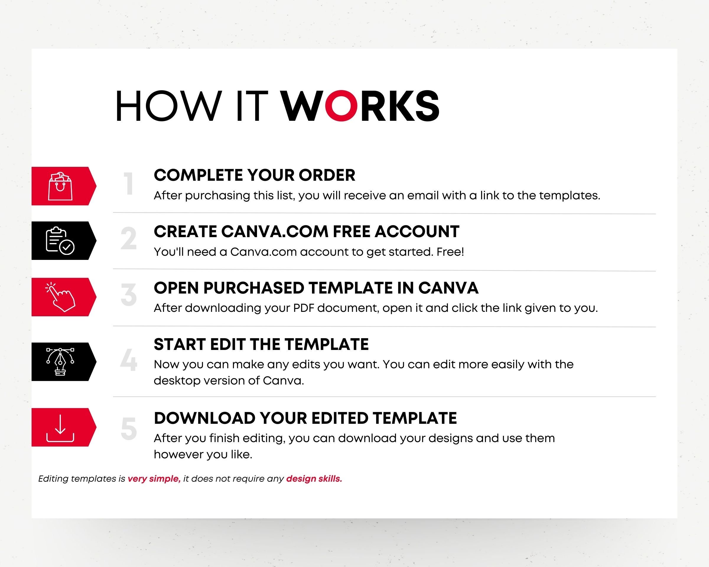 Instagram Carousel Templates: Red & Blue Slide Posts (canva) - Etsy