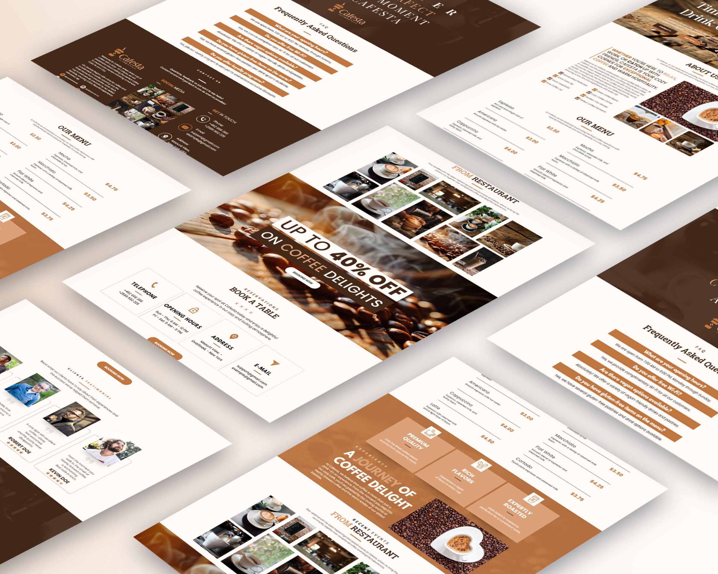 Coffee Shop Canva Website Template: Modern Cafe Design - Etsy