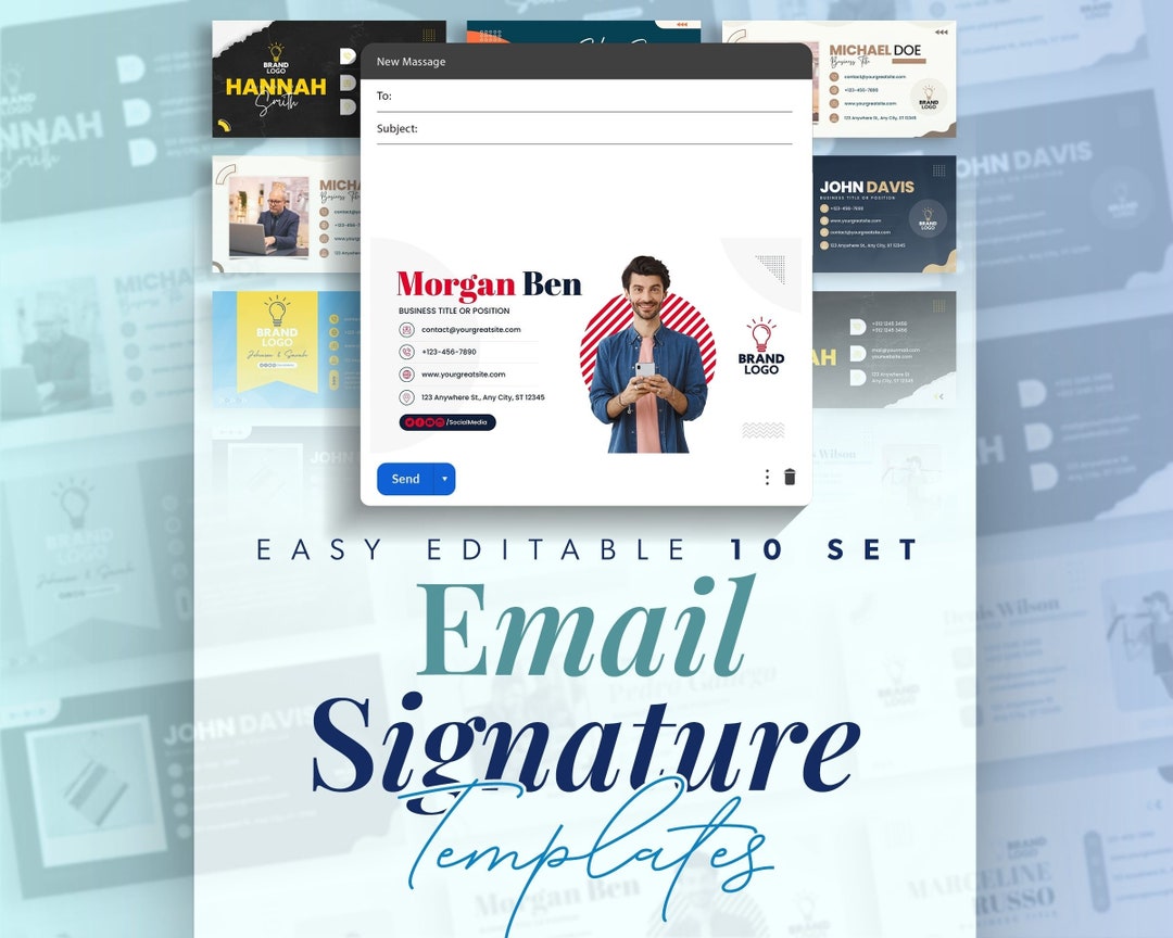 Professional Email Signature Templates, Modern Email Signature Template ...