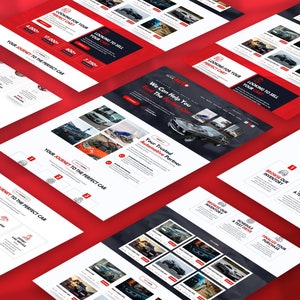 Car Dealer Website Template: Automotive Canva Landing Page - Etsy