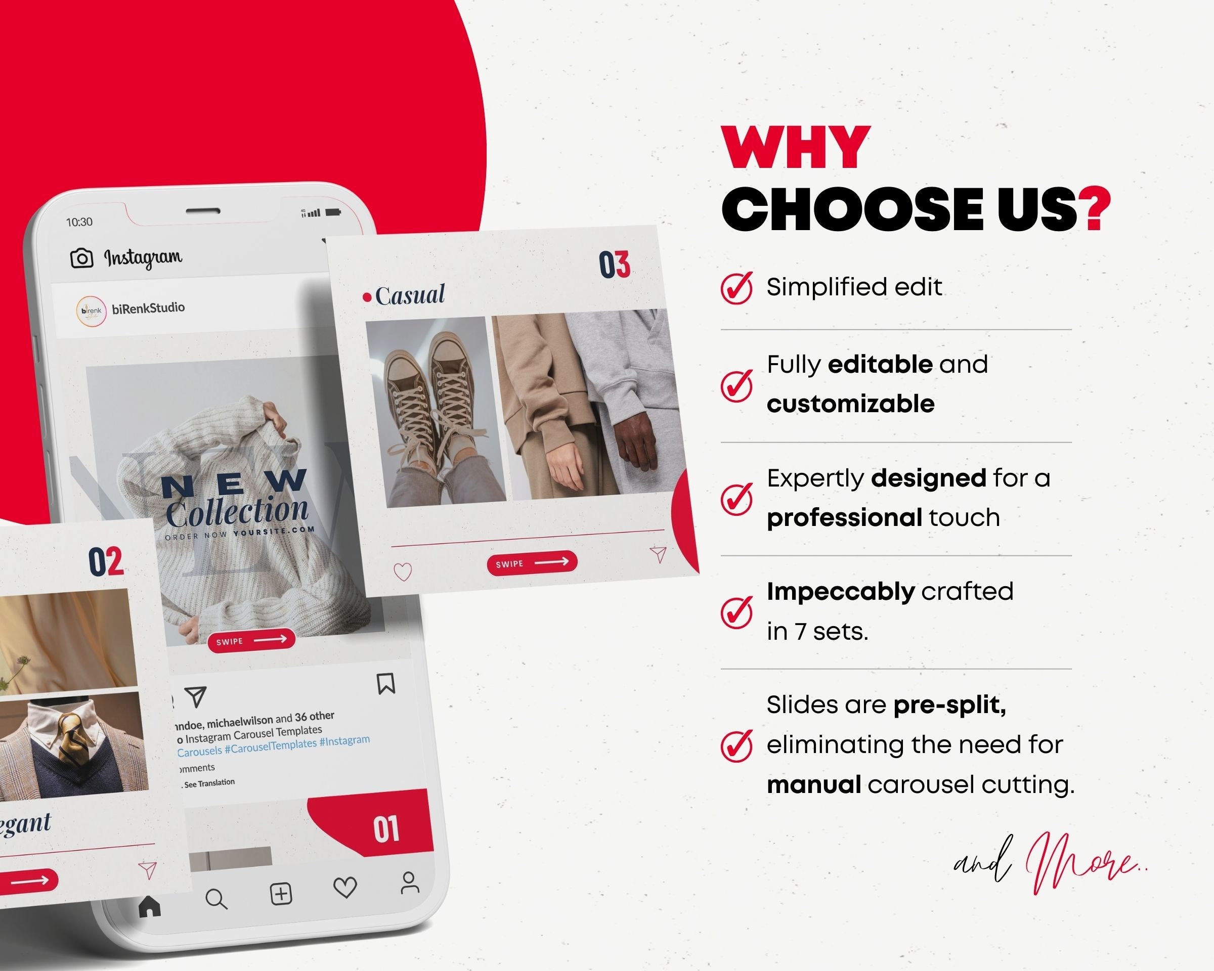 Instagram Carousel Template, Slide Post, Marketing Toolkit, Carousel ...