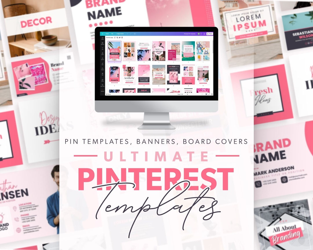 Pinterest Template Bundle, Ultimate Template Kit, Pin Templates ...